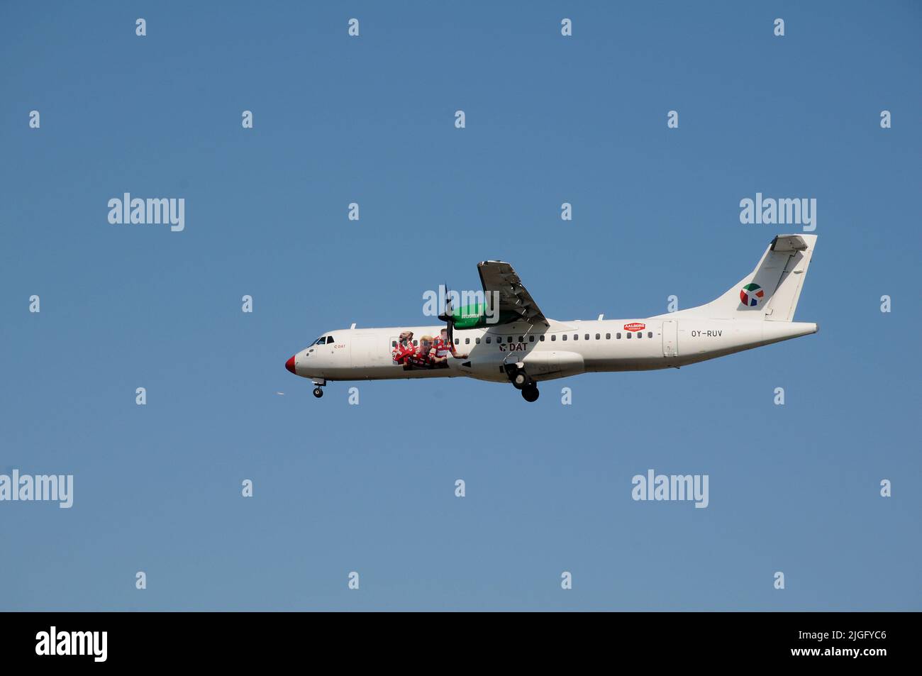 Kastrup/Copenhagen/Denmark/10 July 2022/DAT danish air flight landing ...