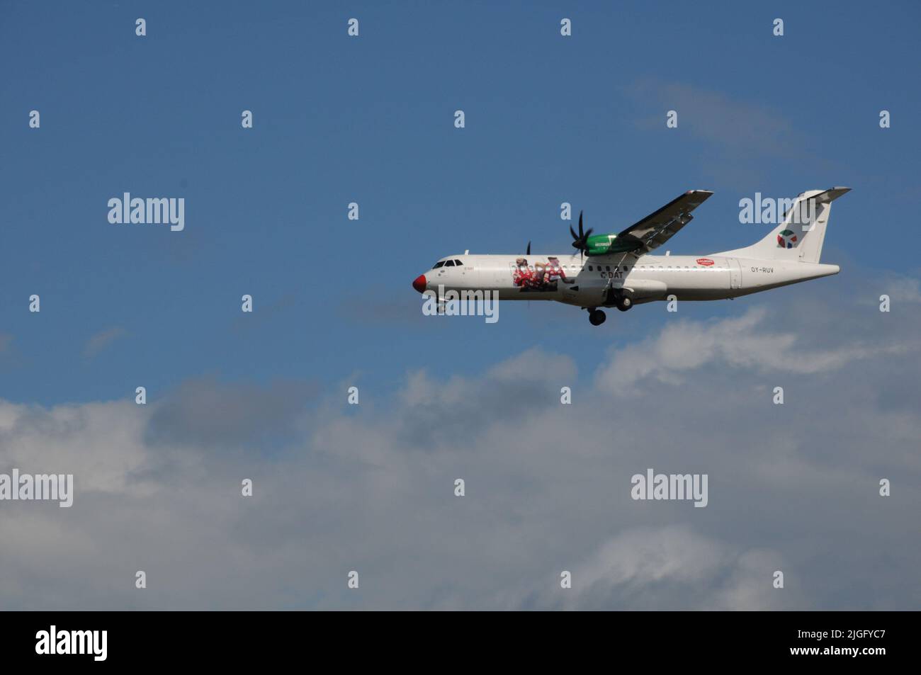 Kastrup/Copenhagen/Denmark/10 July 2022/DAT danish air flight landing ...