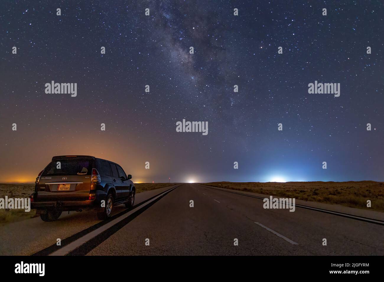 Galaxy Night in Qatar Desert Stock Photo - Alamy