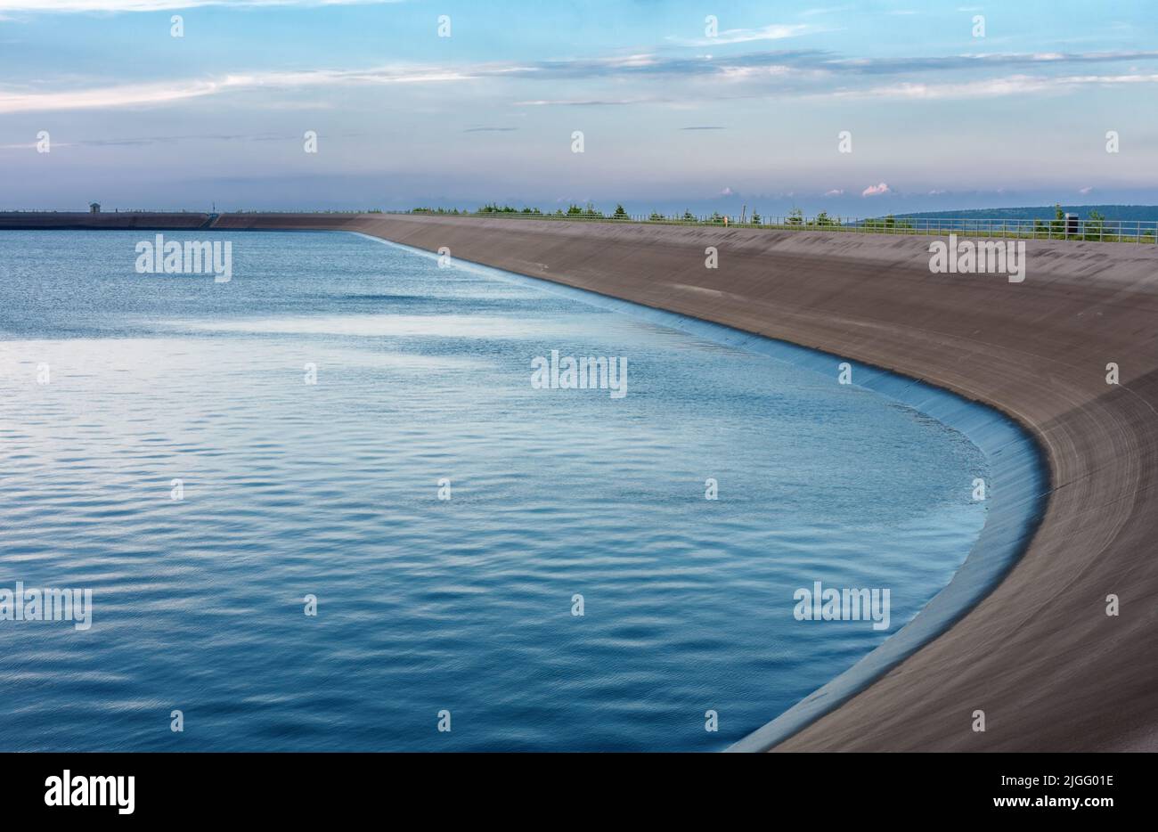 Upper water reservoir of the pumped storage hydro power plant Dlouhe ...