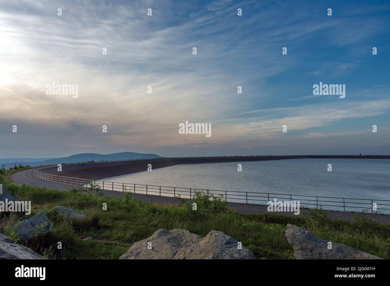 Upper water reservoir of the pumped storage hydro power plant Dlouhe ...