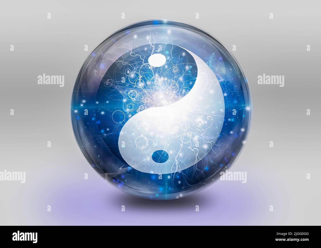 Yin Yang Sign. 3D rendering Stock Photo - Alamy