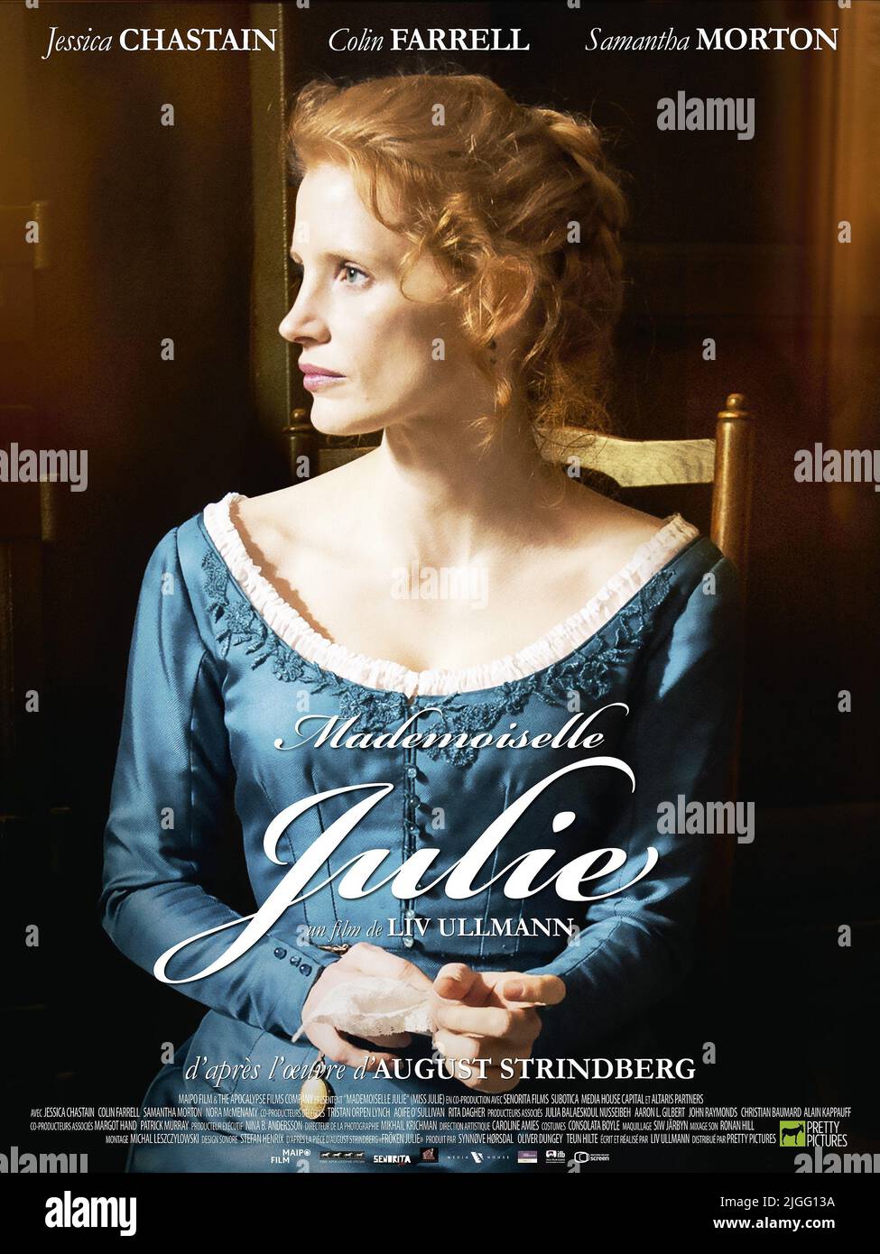 JESSICA CHASTAIN POSTER, MISS JULIE, 2014 Stock Photo - Alamy