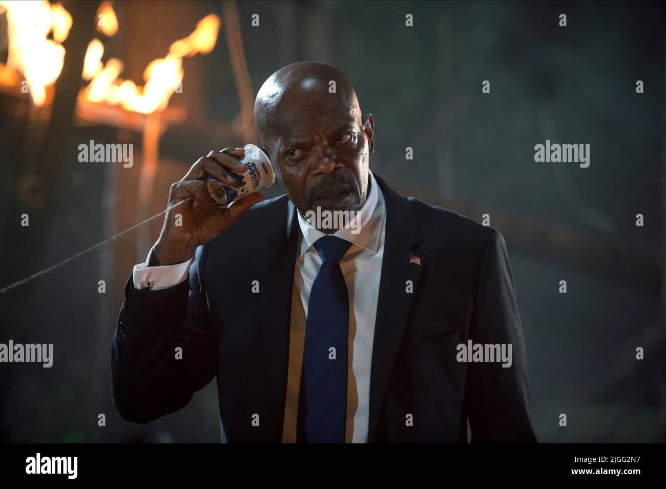 Samuel jackson bald hi-res stock photography and images - Alamy