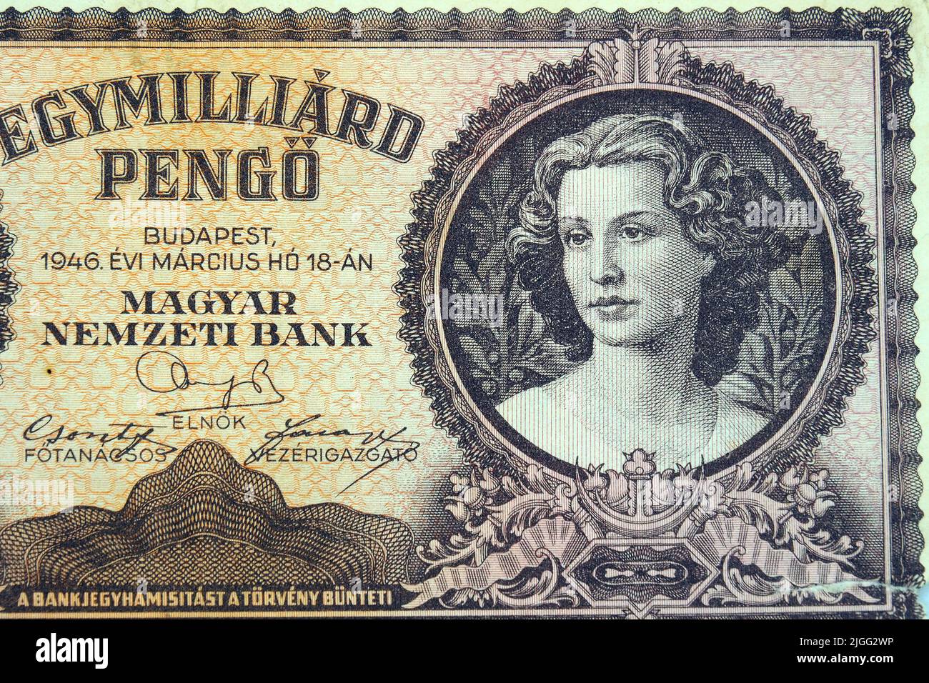 one billion (1 000 000 000) Hungarian pengő (pengo or pengoe), - Lúcia ...