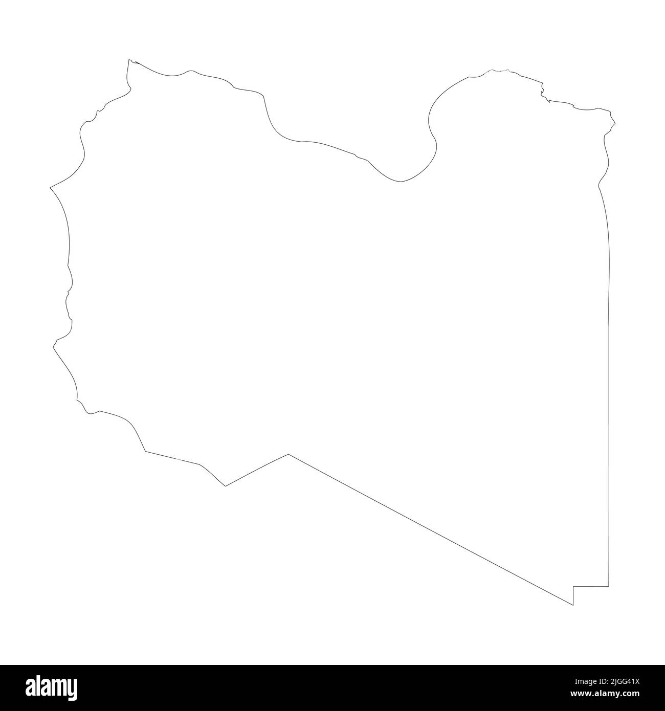 Libya vector country map outline Stock Vector Image & Art - Alamy