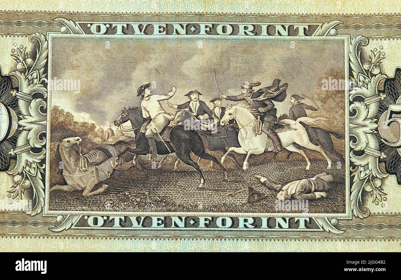 old fifty HUF banknote (1951-1996), hungarian forint, Unknown painter ...