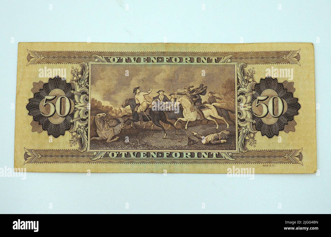 old fifty HUF banknote (1951-1996), hungarian forint, Unknown painter ...