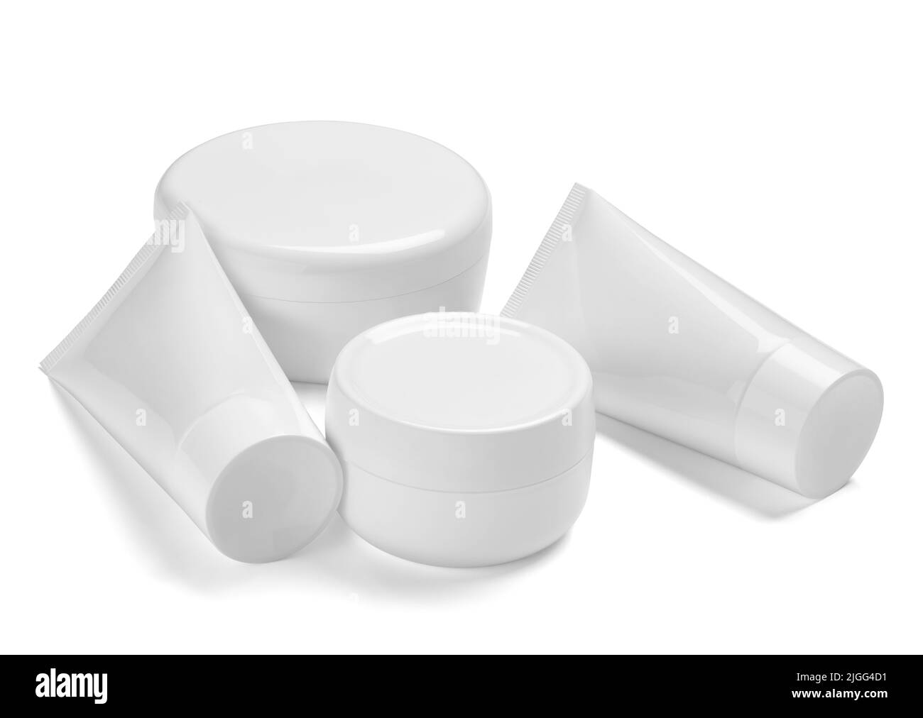 white cream container jar beauty moisturizer tube soap Stock Photo - Alamy
