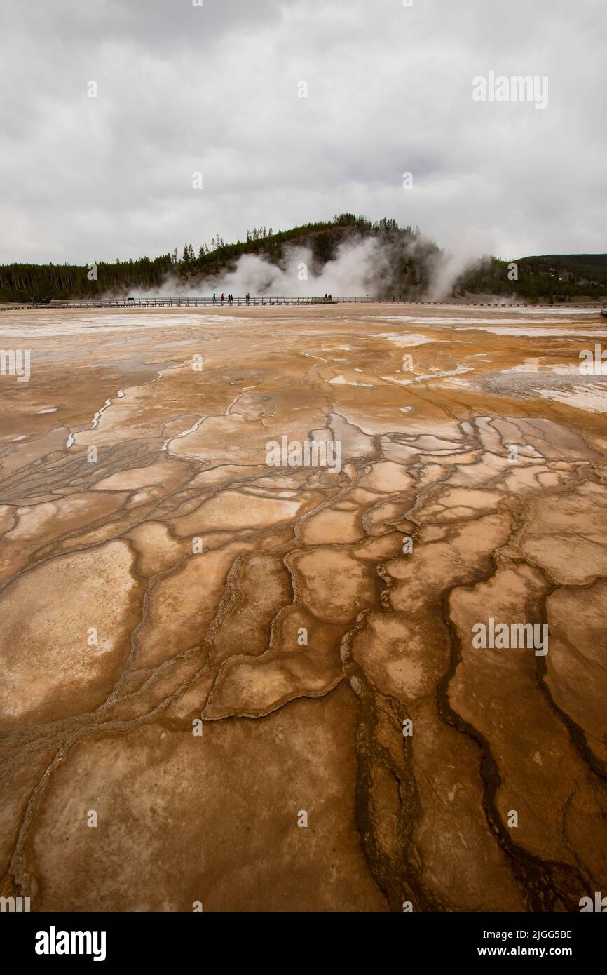The unique and abstract environment of the Midway Geyser Basin in ...