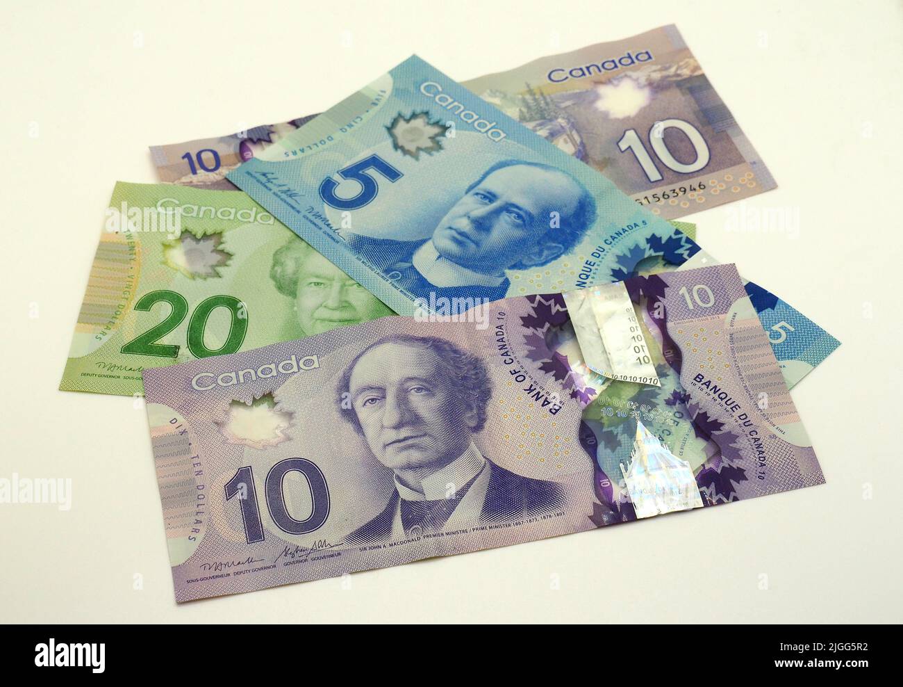 banknotes, Canadian dollar, CAD, Canada, North America Stock Photo - Alamy