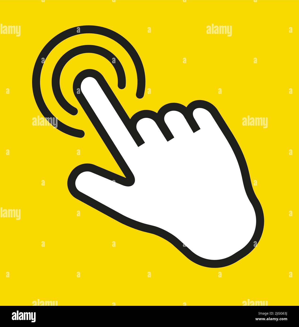 Touch screen finger tap gesture vector icon Stock Vector Image & Art ...