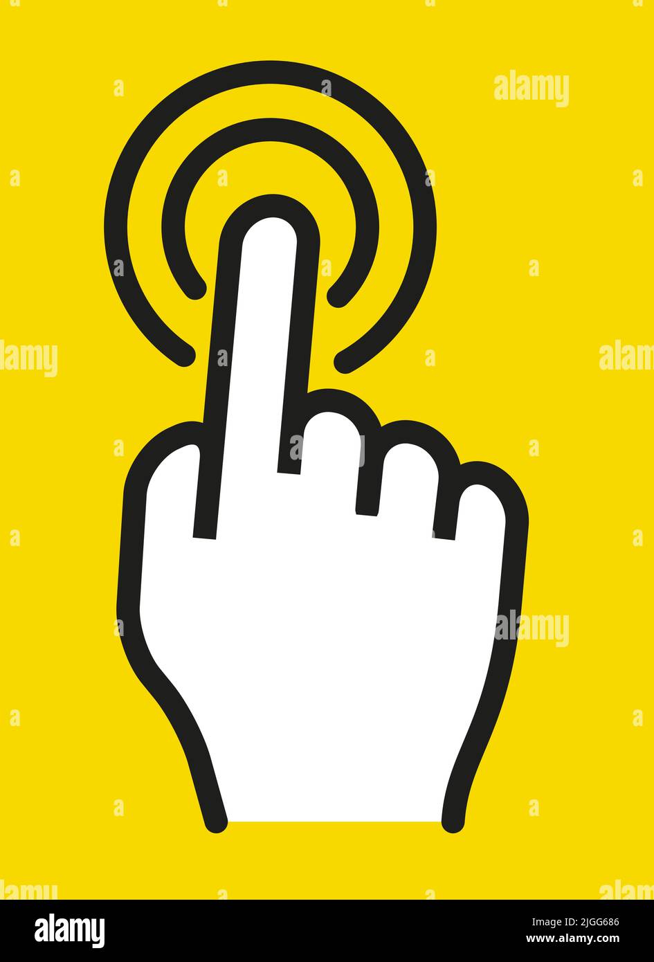 Touch screen finger tap gesture vector icon Stock Vector Image & Art ...