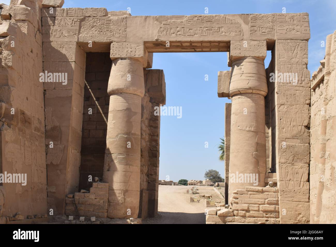The so-called Shashank gate to the east of Ramses III temple at Karnak ...