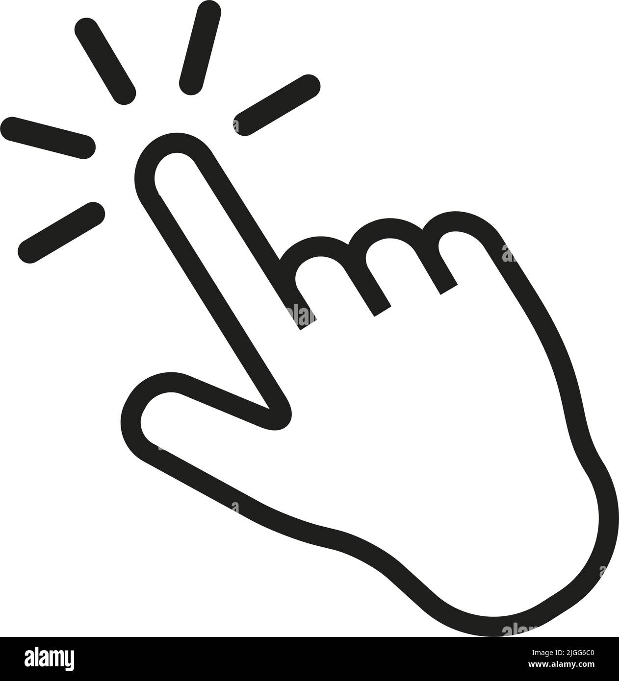 Touch screen finger tap gesture vector icon Stock Vector Image & Art ...