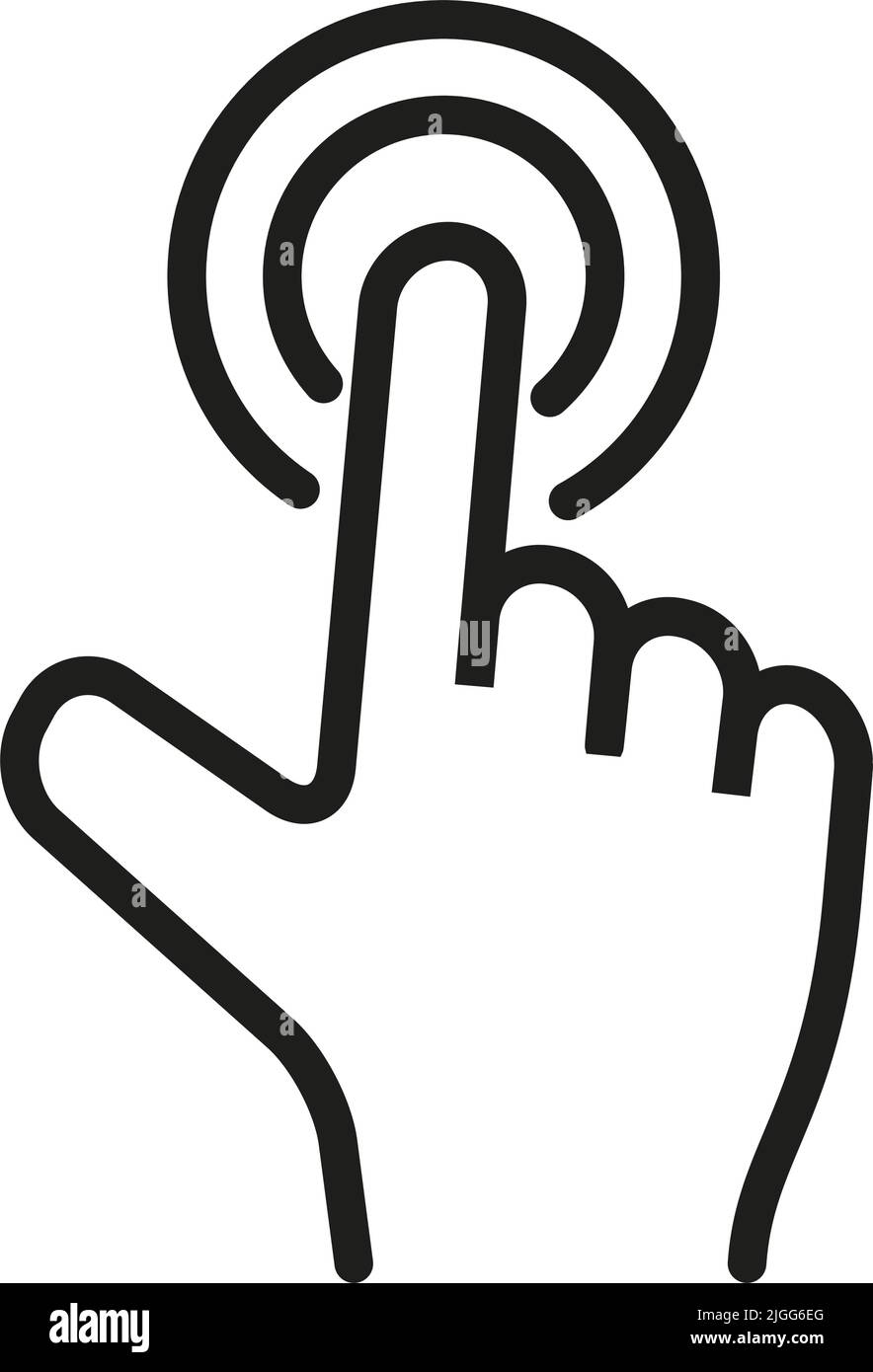 Touch screen finger tap gesture vector icon Stock Vector Image & Art ...