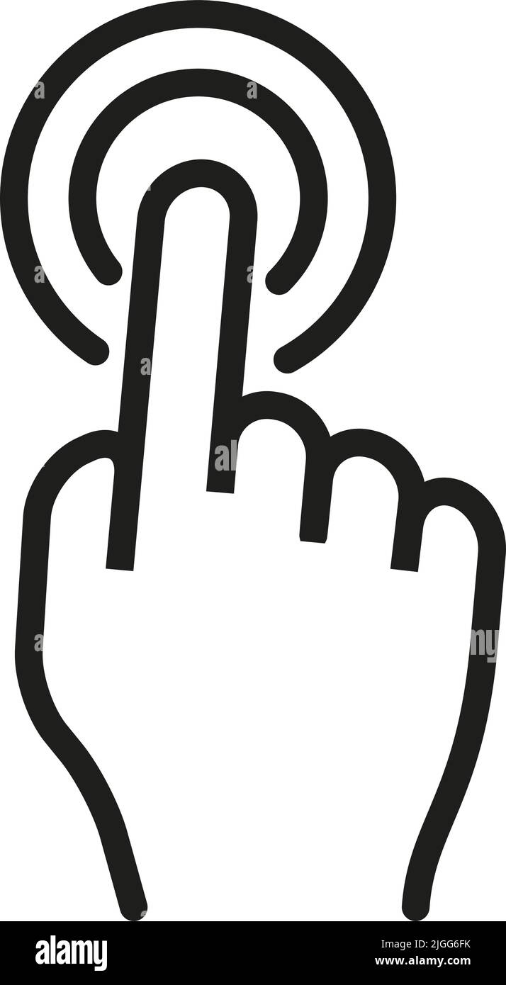 Touch screen finger tap gesture vector icon Stock Vector Image & Art ...
