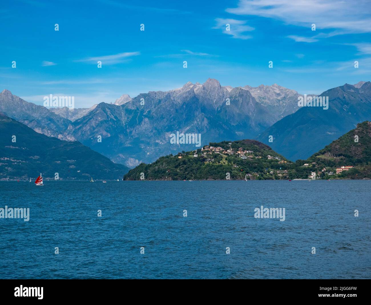Landscape of Lake Como in summer Stock Photo - Alamy