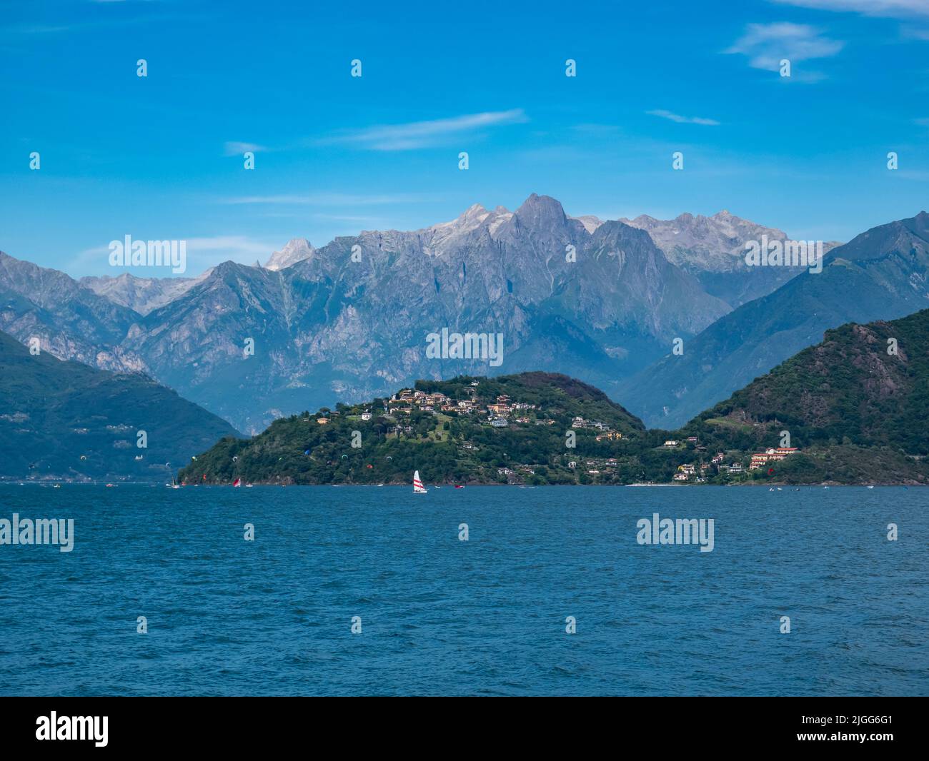 Landscape of Lake Como in summer Stock Photo - Alamy