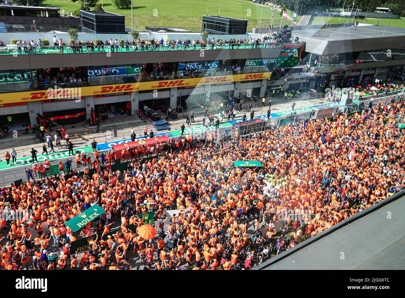 Red Bull Ring, Spielberg, Austria, July 10, 2022, Crowd of supporters ...