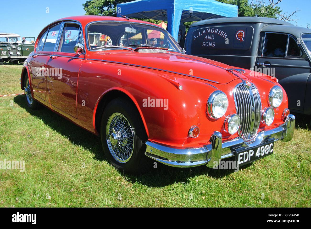 A 1965 Jaguar Mk 2 3.4 car parked on display at the 47th Historic ...