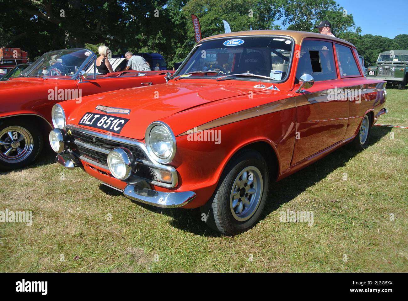 A 1965 Ford Cortina Mk1 parked on display at the 47th Historic Vehicle ...