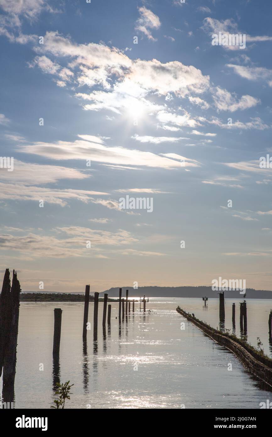 Preston Point late afternoon summer sun with room for copy Stock Photo ...