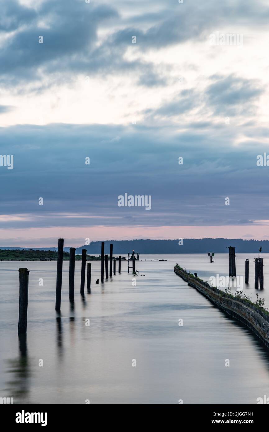 Preston Point after summer sunset with room for copy Stock Photo - Alamy