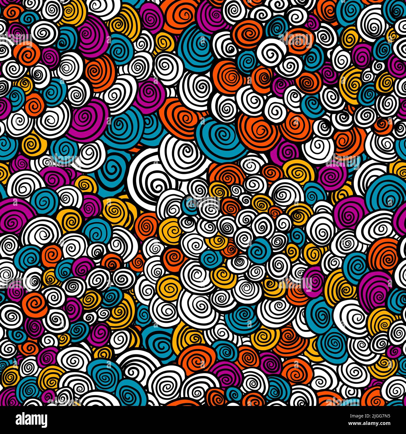Abstract multicolor swirls seamless. Colorful seamless vector pattern ...