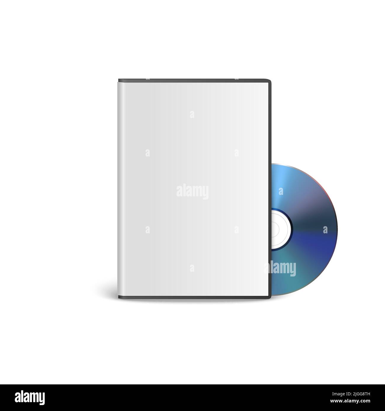 Vector 3d Realistic Blue CD, DVD with Case Isolated on White. CD Box ...