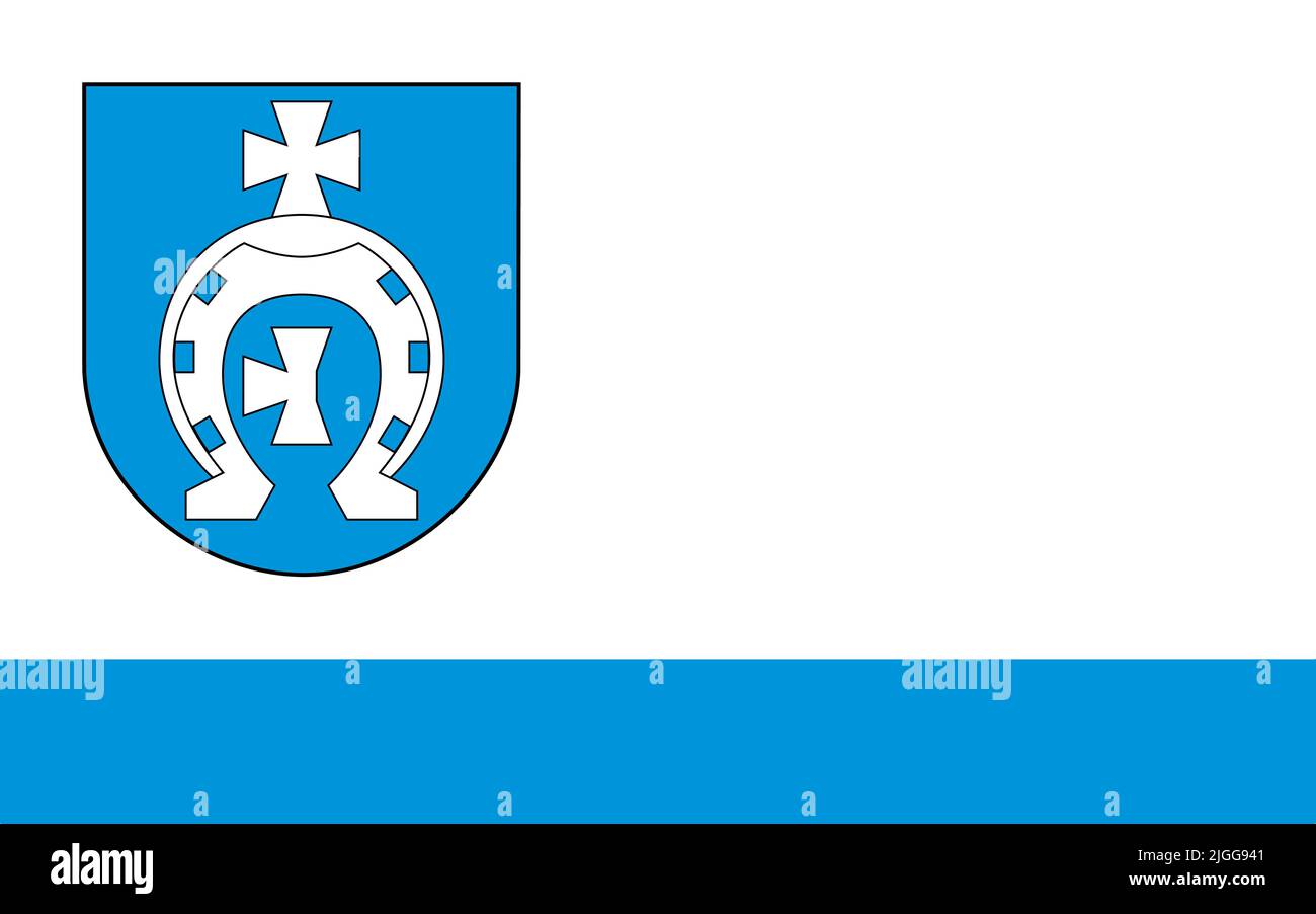 Top view of flag Miedzyrzec Podlaski, Poland. Polish city. travel and ...