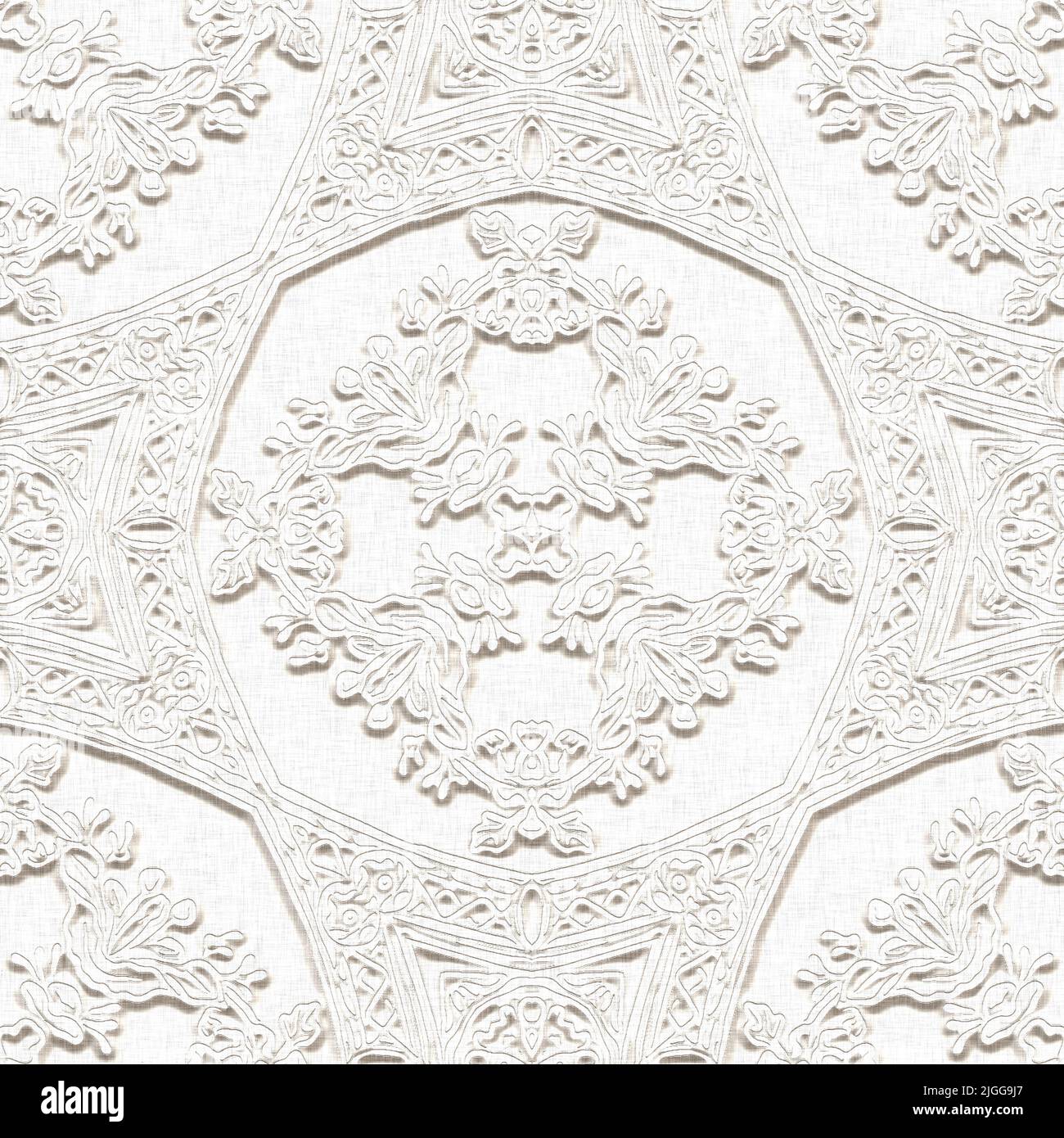 White on White linen lace effect background. Minimal stylish wedding ...
