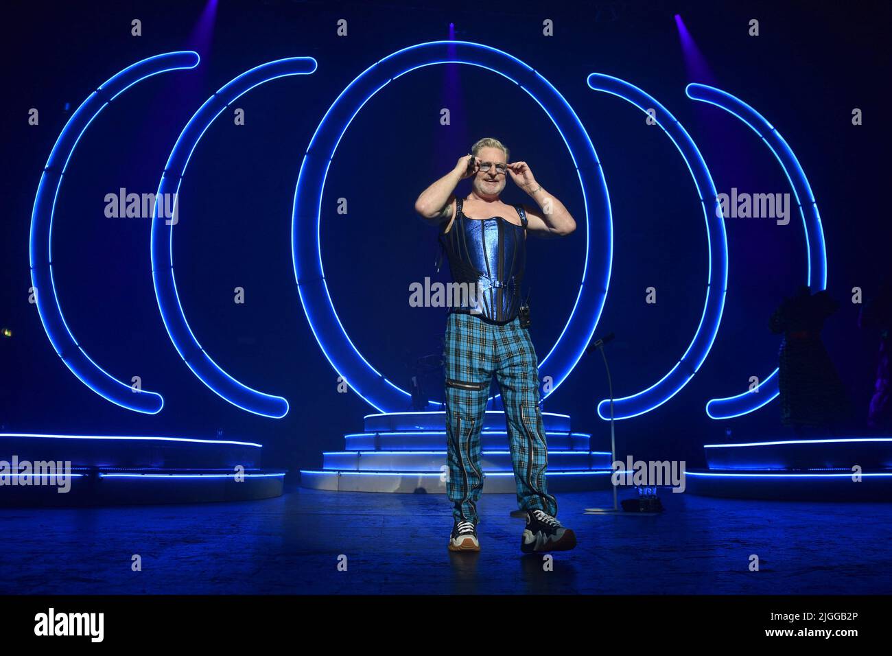 Andy Bell and Vince Clarke of electropop band Erasure performing on ...