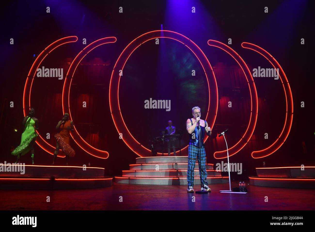 Andy Bell and Vince Clarke of electropop band Erasure performing on ...