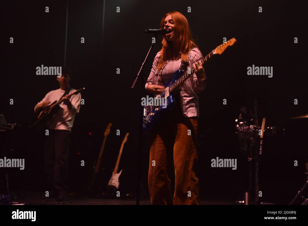 Singer-songwriter L Devine performing in concert at the O2 Apollo in ...