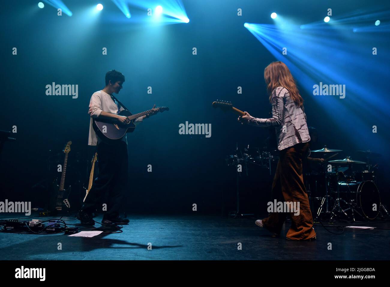 Singer-songwriter L Devine performing in concert at the O2 Apollo in ...