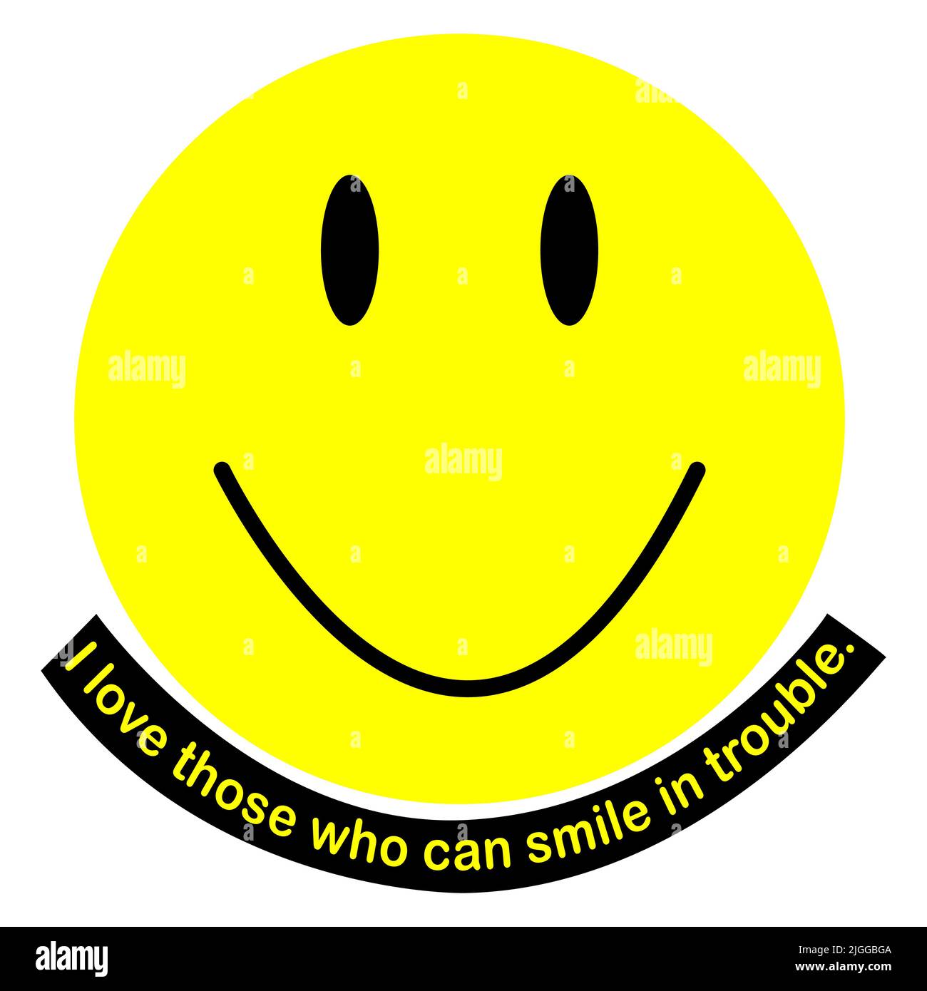 A smiley face with text isolated on a white background Stock Vector ...