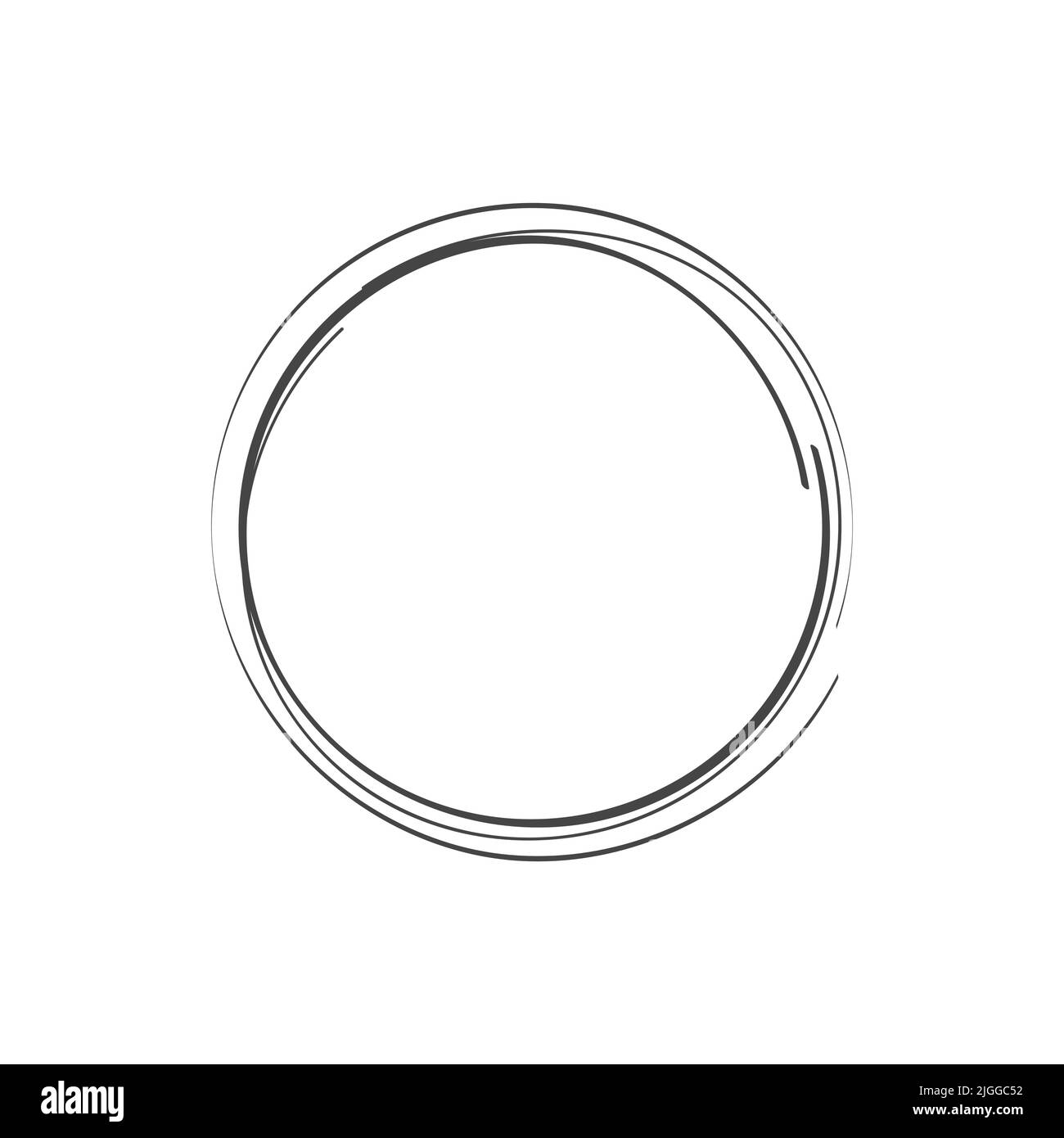 Hand drawn highlight circle sketch frame. Rounds scribble line circle ...