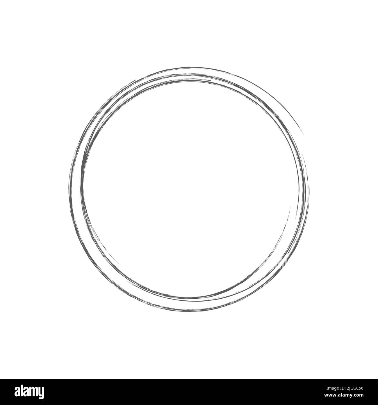 Hand drawn highlight circle sketch frame. Rounds scribble line circle ...