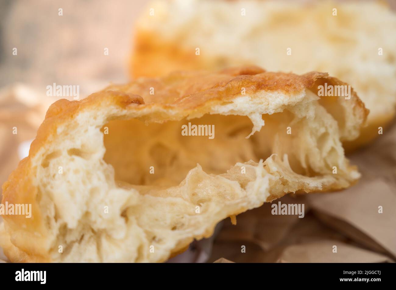 Traditional Native American, or Indian, home made bannock bread ...