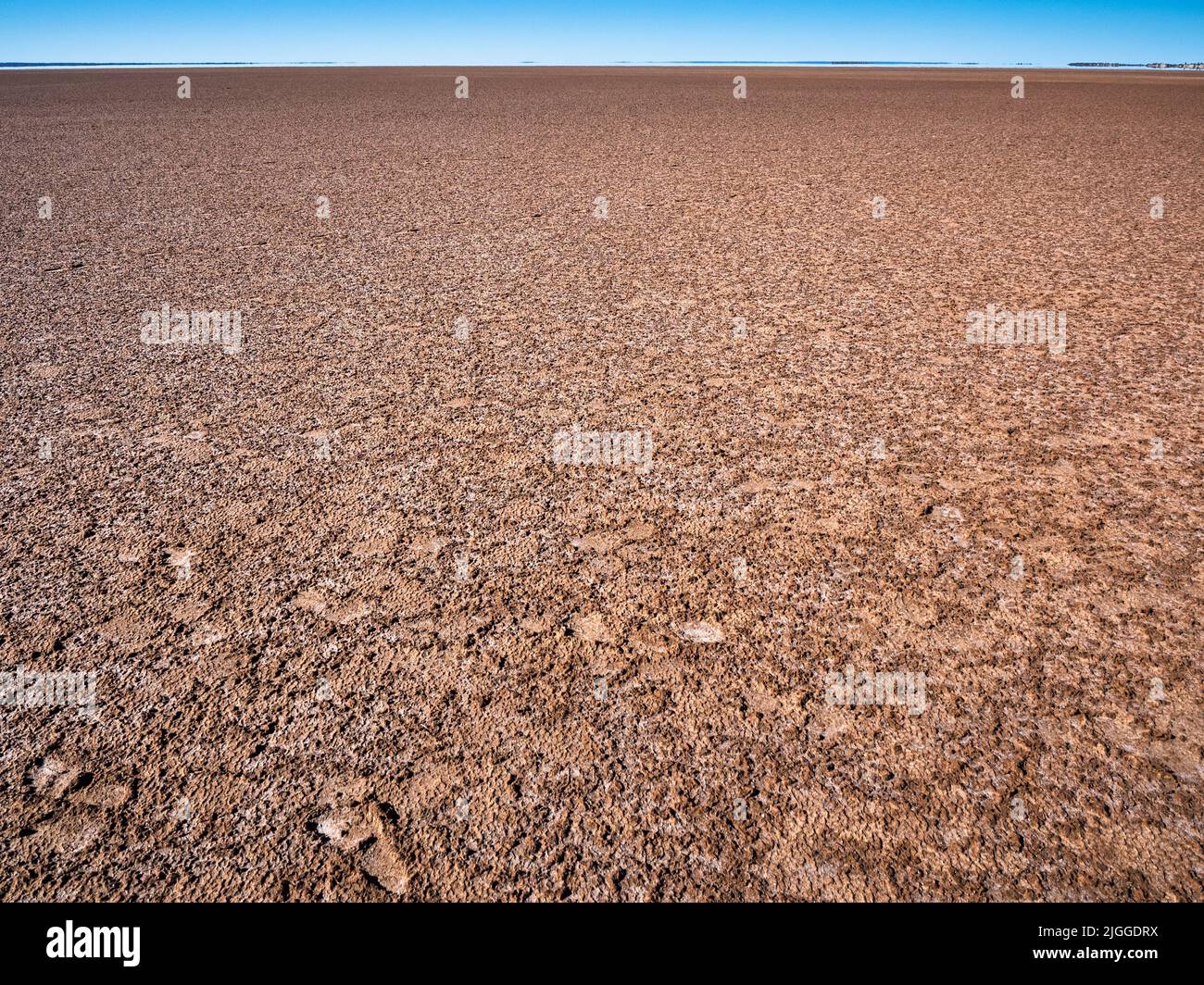 The minimalist, empty expanse and salt crust detail of dry Lake Ballard ...