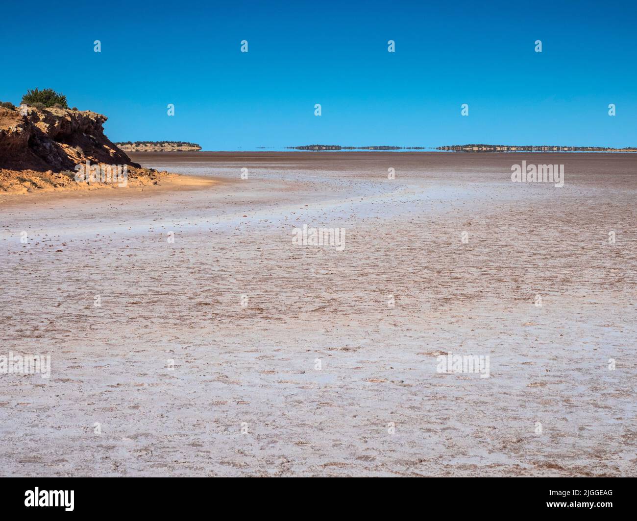 The edge of a "sand island" and salt crust detail in the minimalist ...