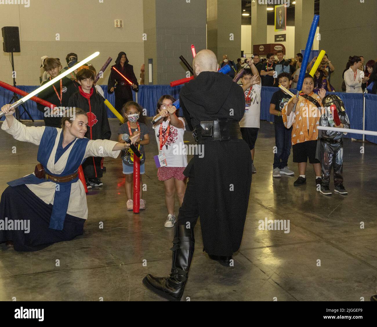 Miami Beach, United States. 10th July, 2022. Young Jedi are taught how ...