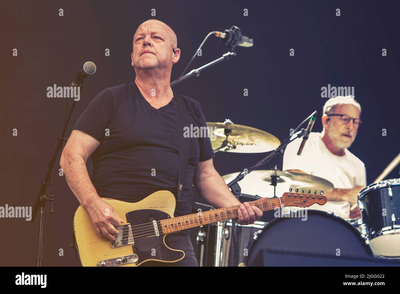 Frank Black (L) of the band Pixies performs on stage at MadCool ...