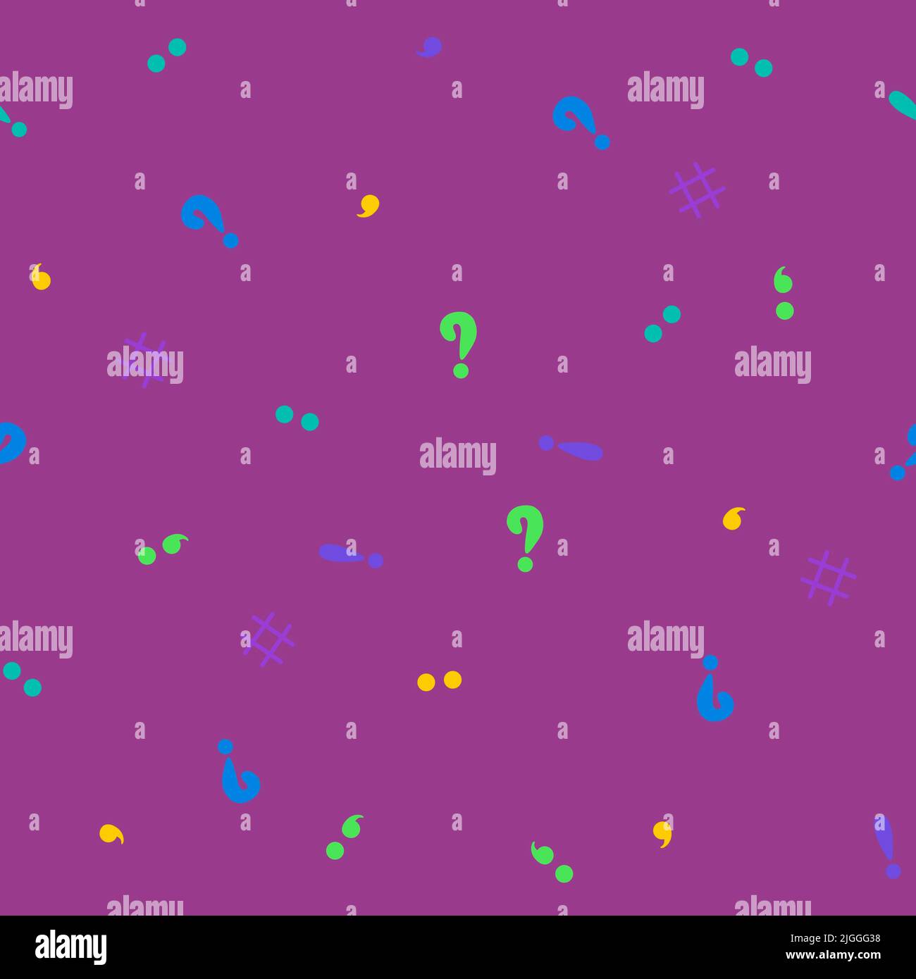 Punctuation marks seamless school pattern for kids and students for ...