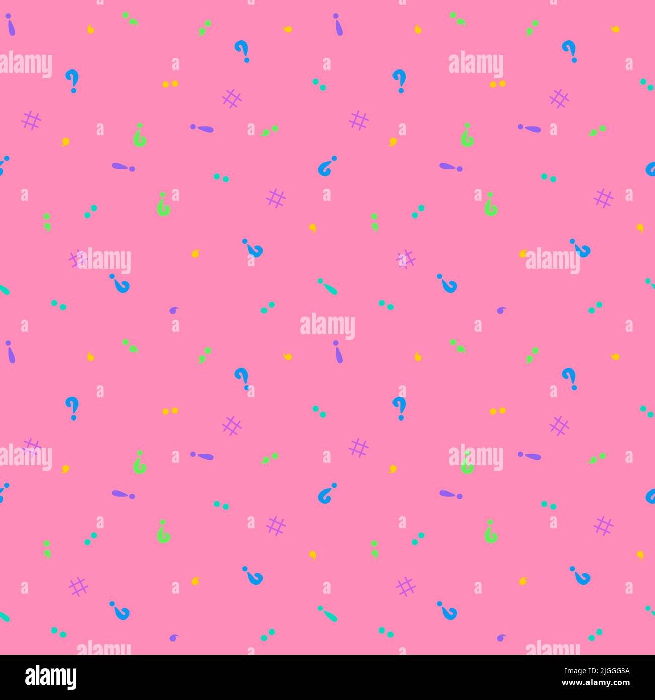Punctuation marks seamless school pattern for kids and students for ...