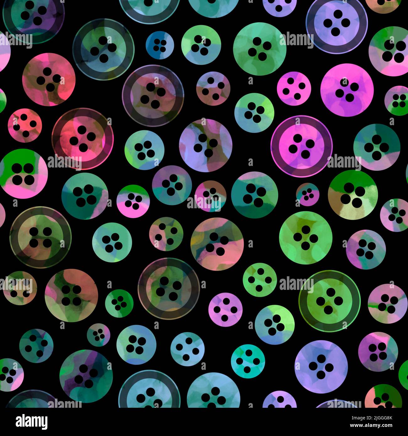 Hobbies seamless plastic buttons pattern for fabrics and wrapping paper ...