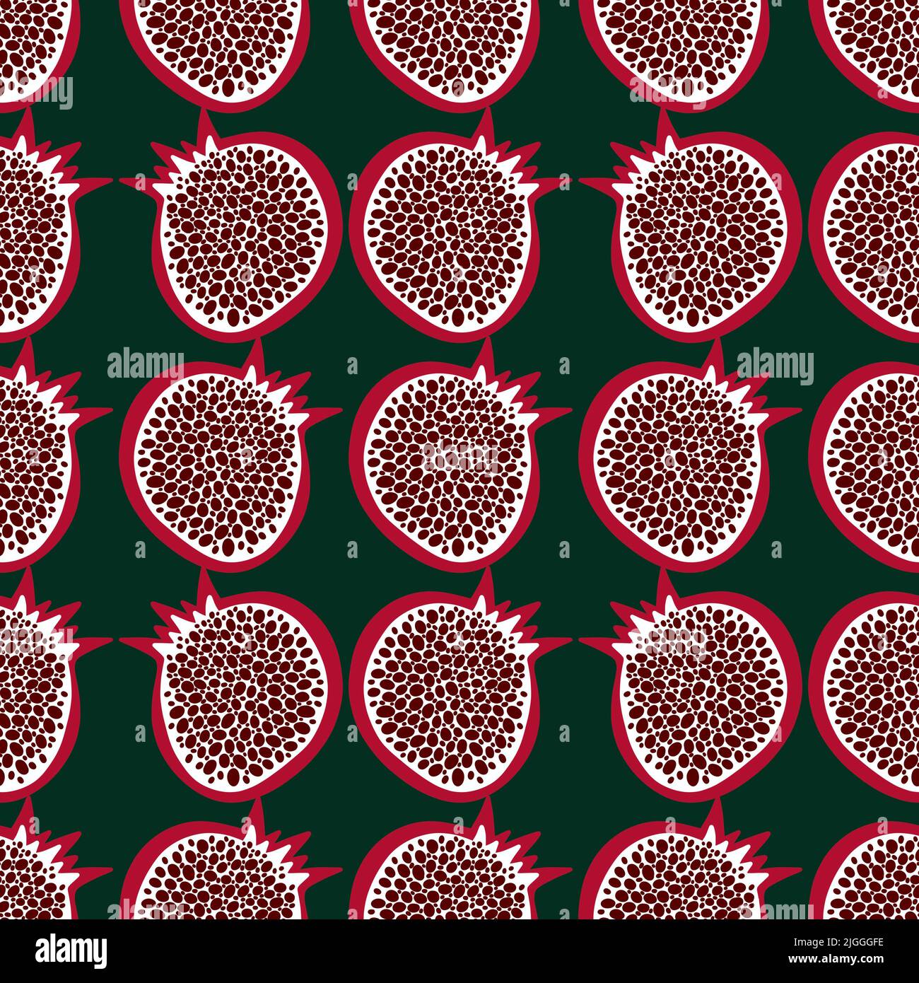 Autumn fruit seamless cartoon pomegranate pattern for fabrics and print ...