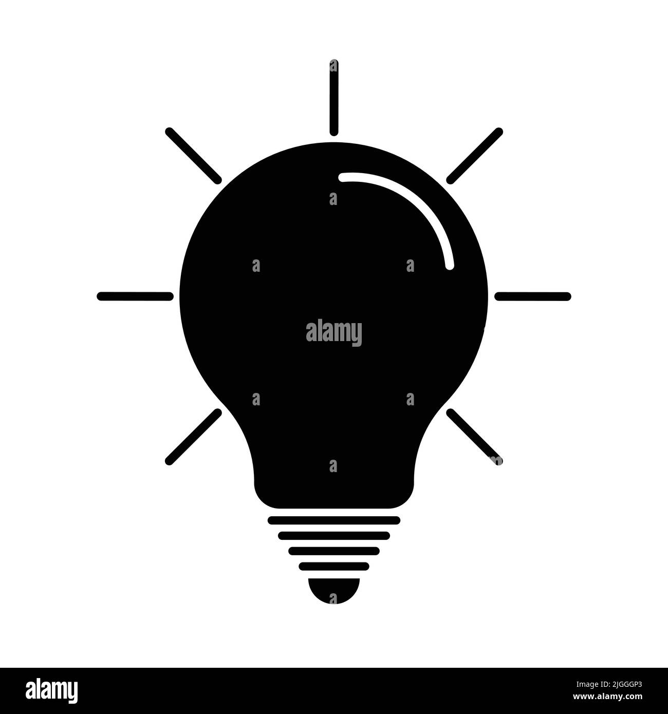 Lightbulb icon Black and White Stock Photos & Images - Alamy