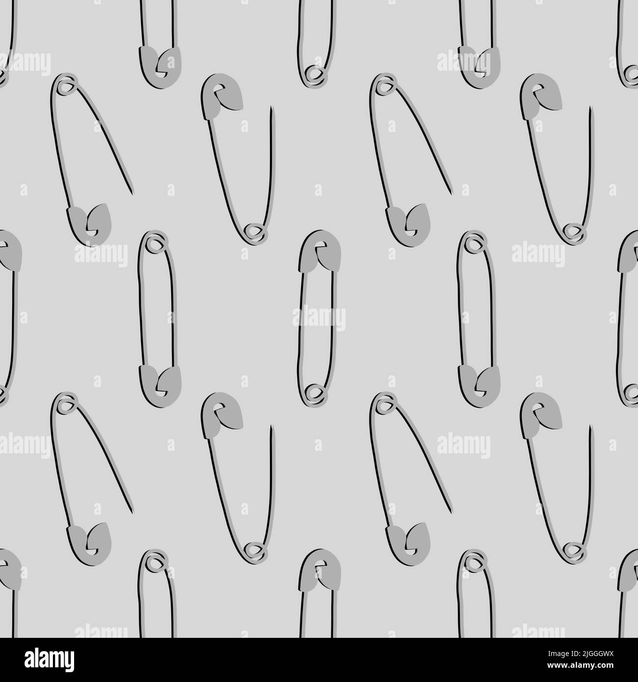 Metallic pins seamless sewing pattern for wrapping paper and fabrics ...